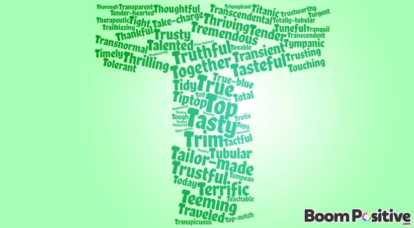 Positive adjectives that start with T "Descriptive Words" – Boom Positive