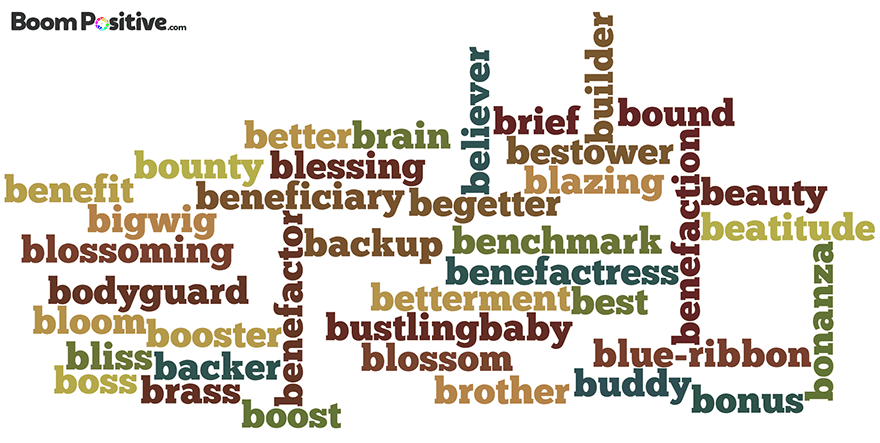 Positive nouns that start with B "letter b naming words" – Boom Positive