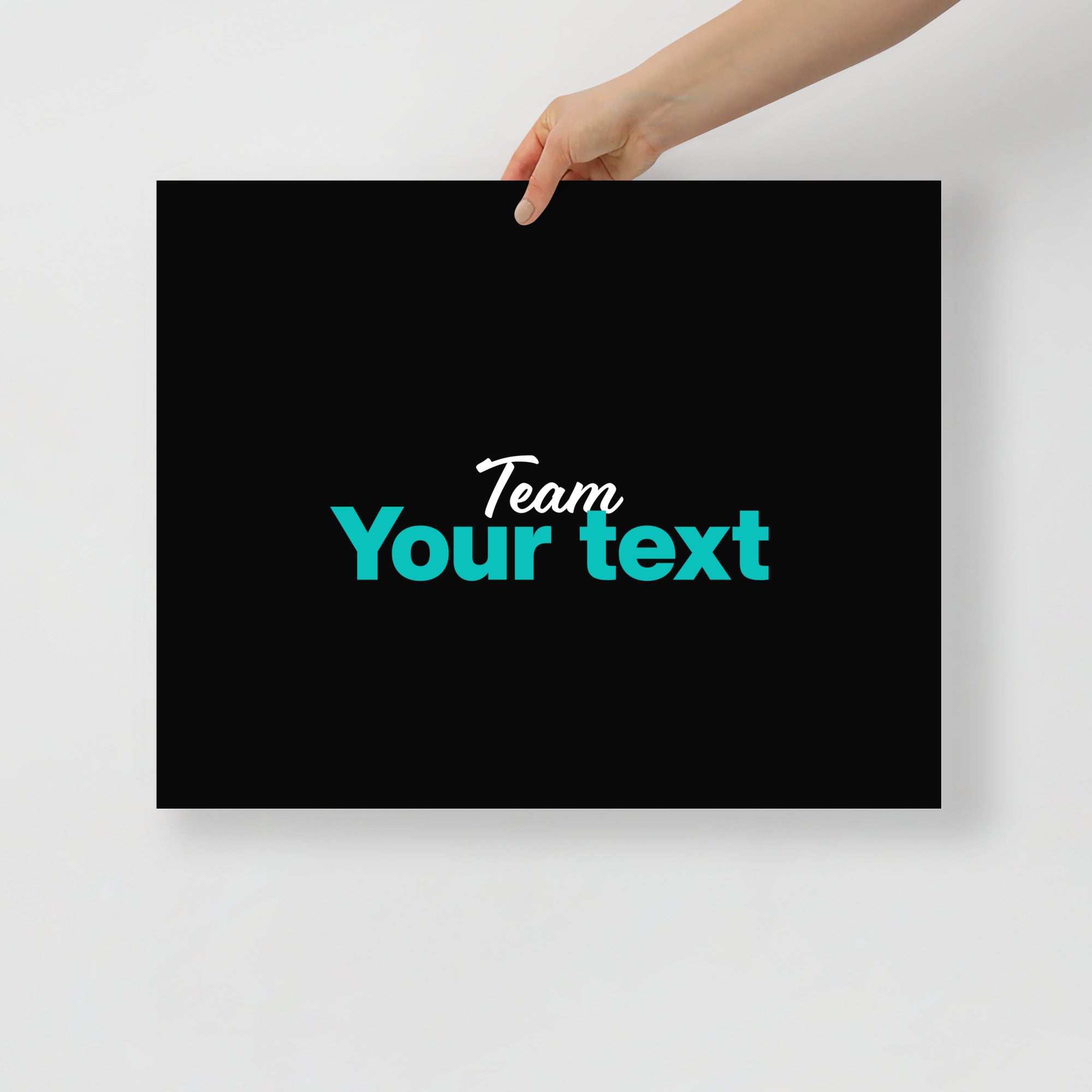 Custom Team poster with your own text – Boom Positive