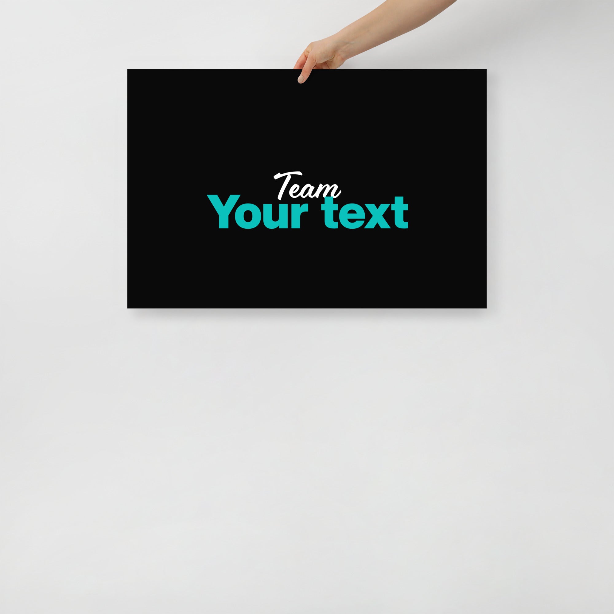 Custom Team poster with your own text – Boom Positive
