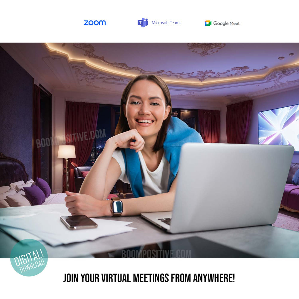 Virtual backgrounds for Zoom | Realistic & pro designs – Boom Positive