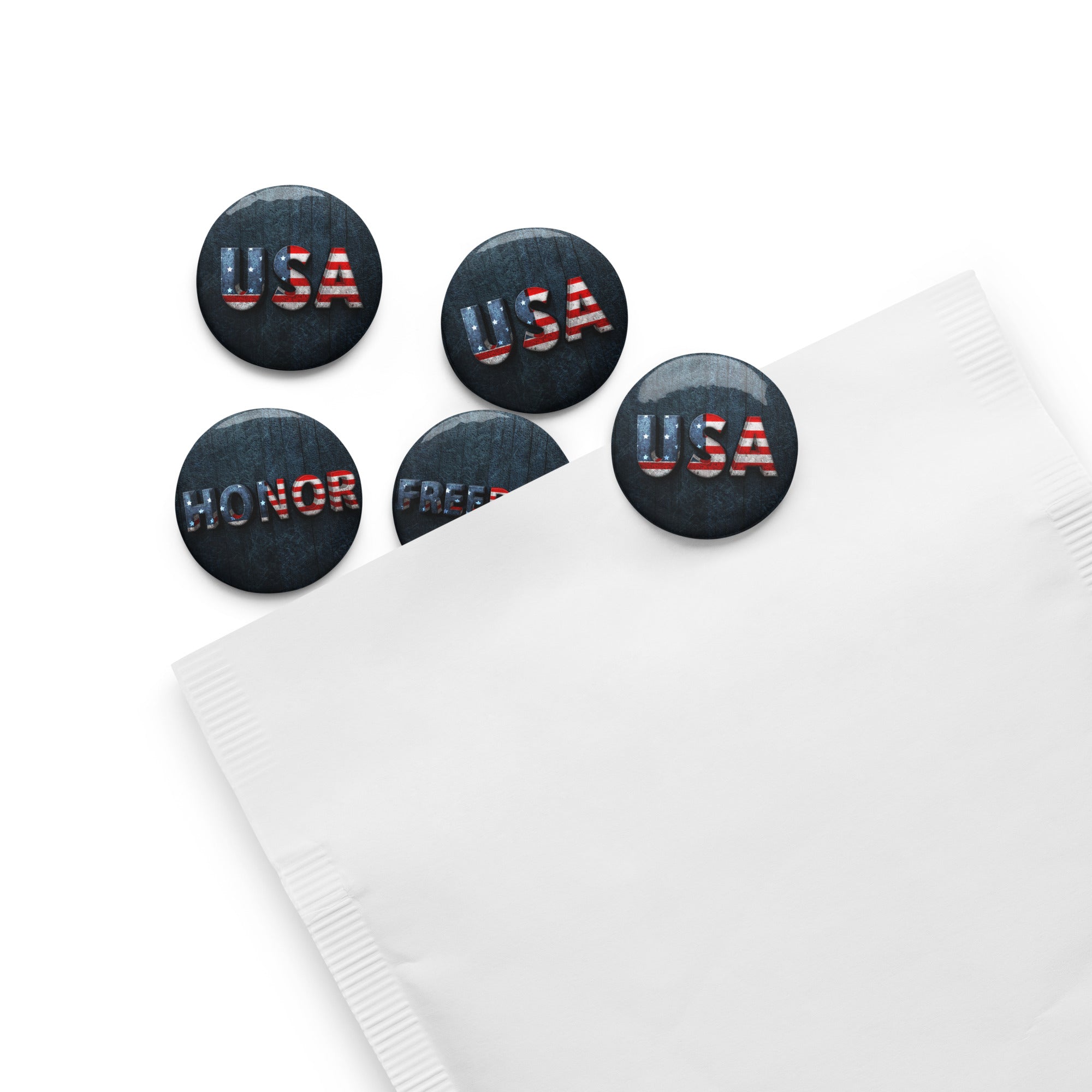 USA pin buttons | Set of 5 – Boom Positive