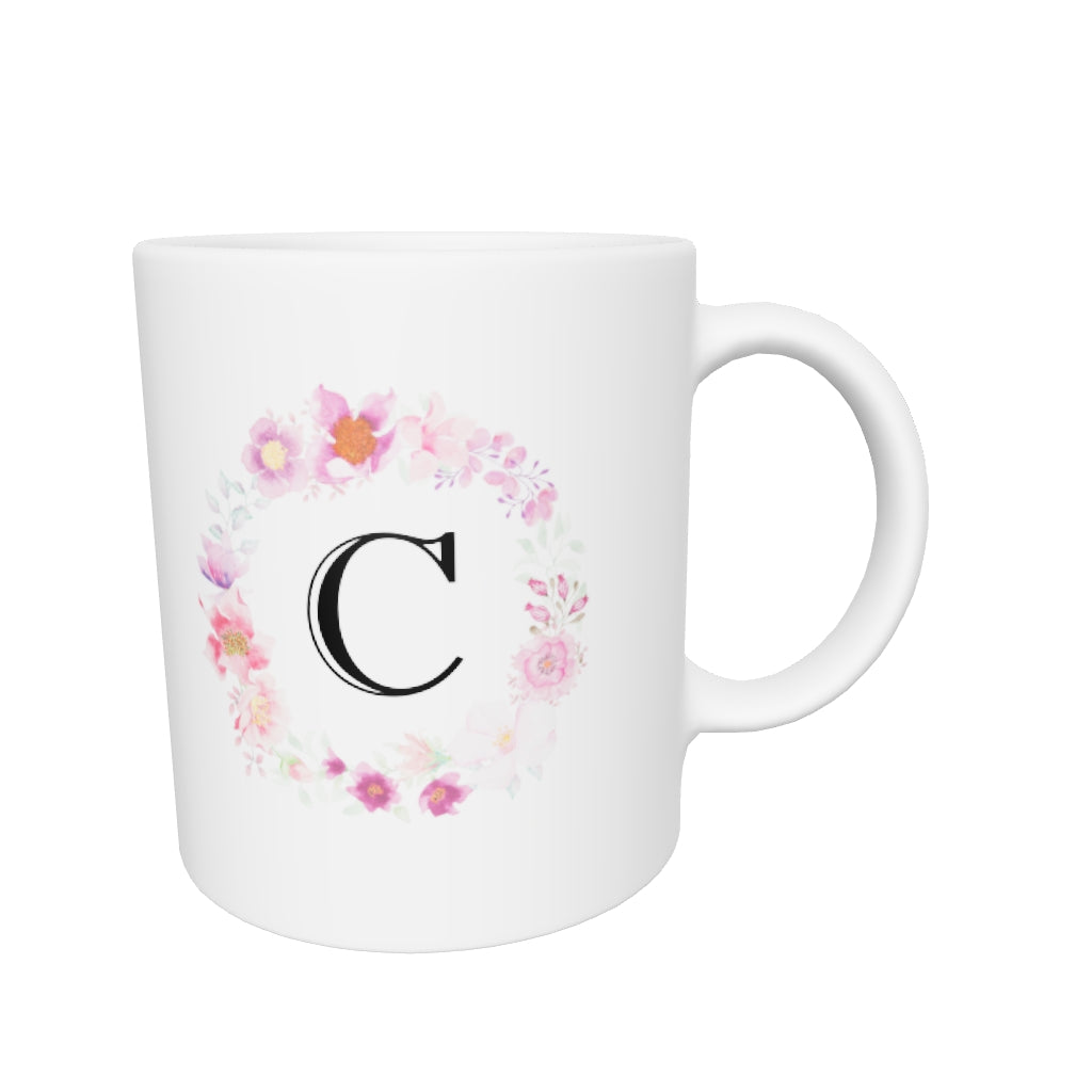 Letter C coffee mug | White – Boom Positive
