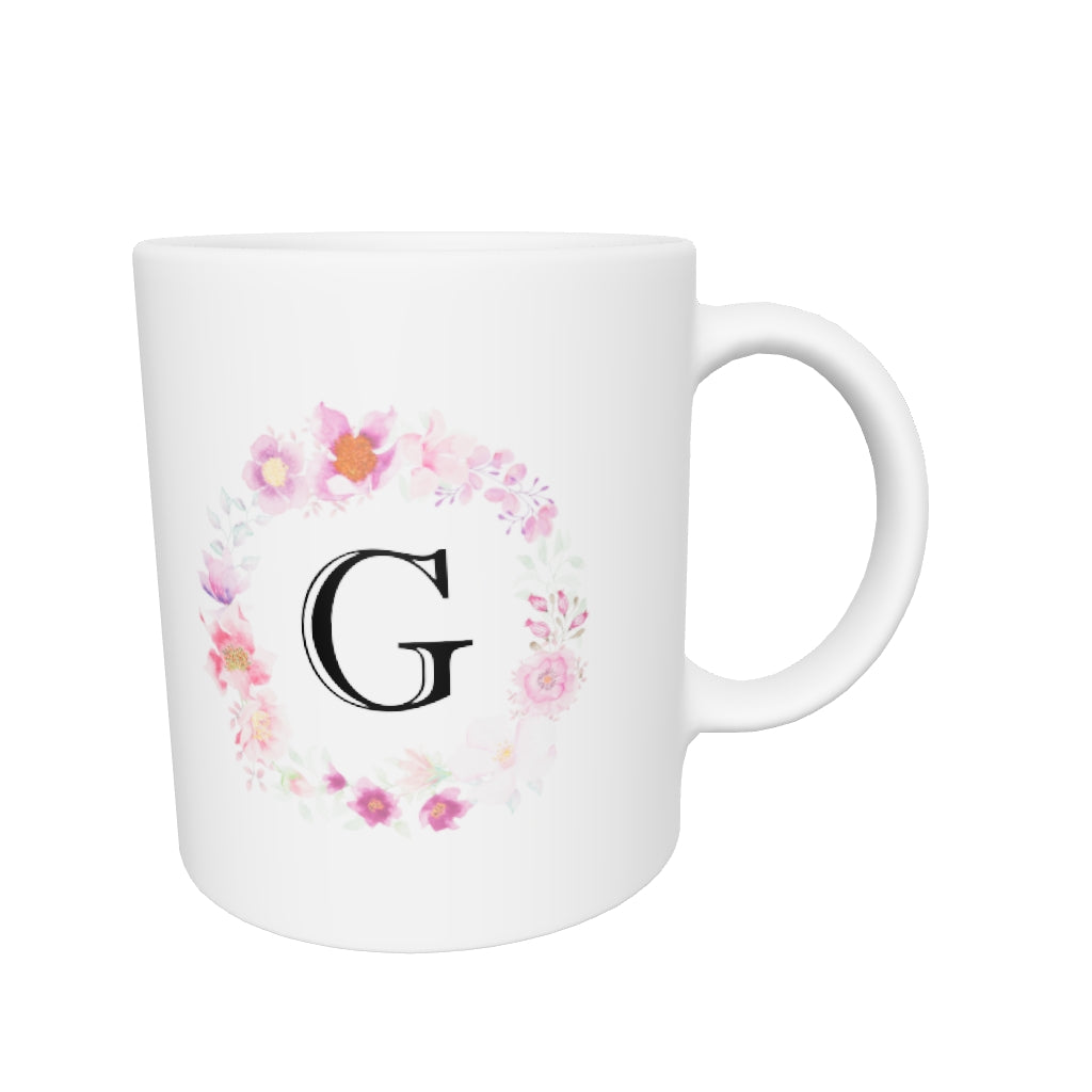 Letter G coffee mug | White – Boom Positive