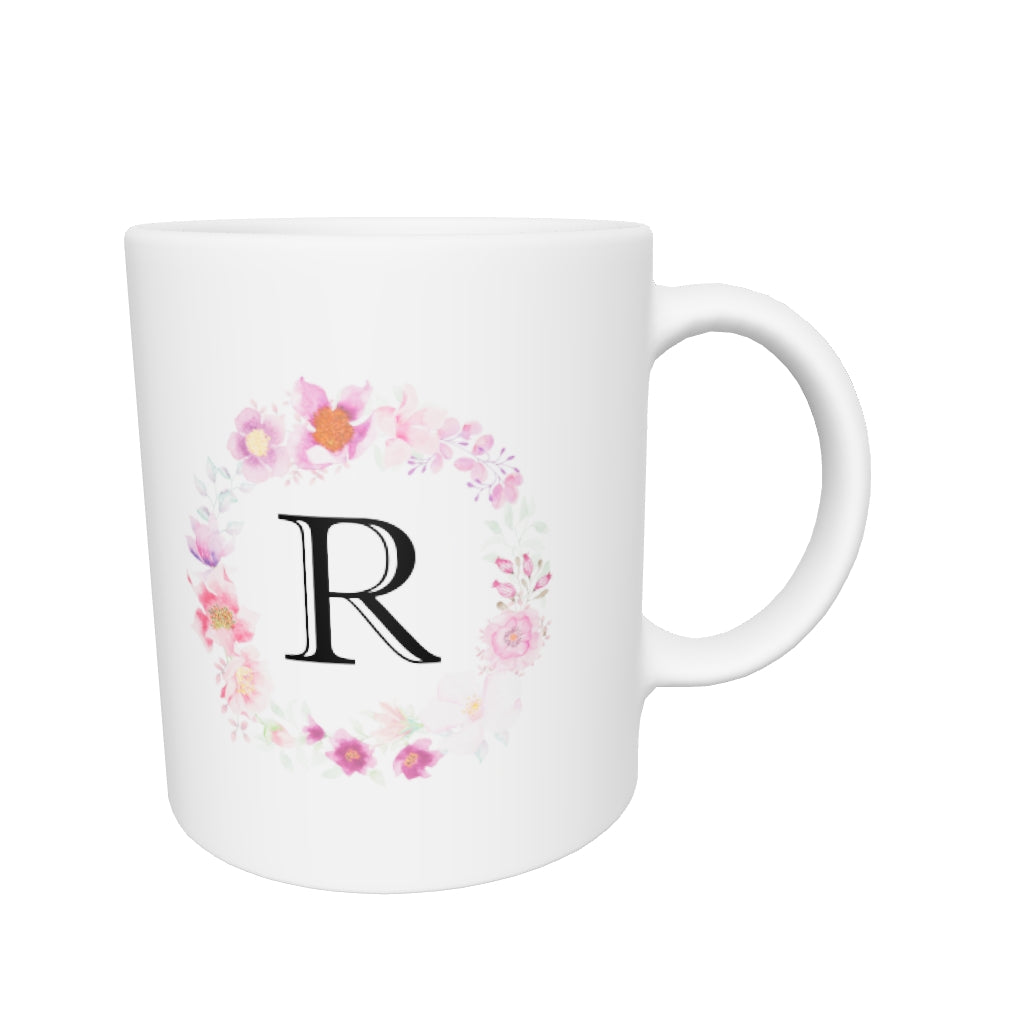 Letter R coffee mug | White – Boom Positive