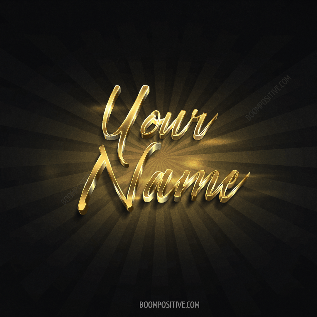 Golden text (digital) – Boom Positive