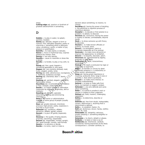 Positive Language Dictionary & Boutique – Boom Positive