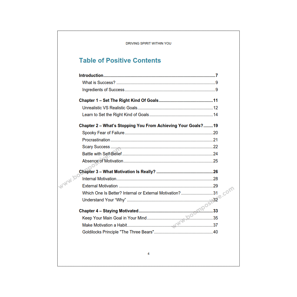 Self-help, Quote & Inspirational e-books – Boom Positive