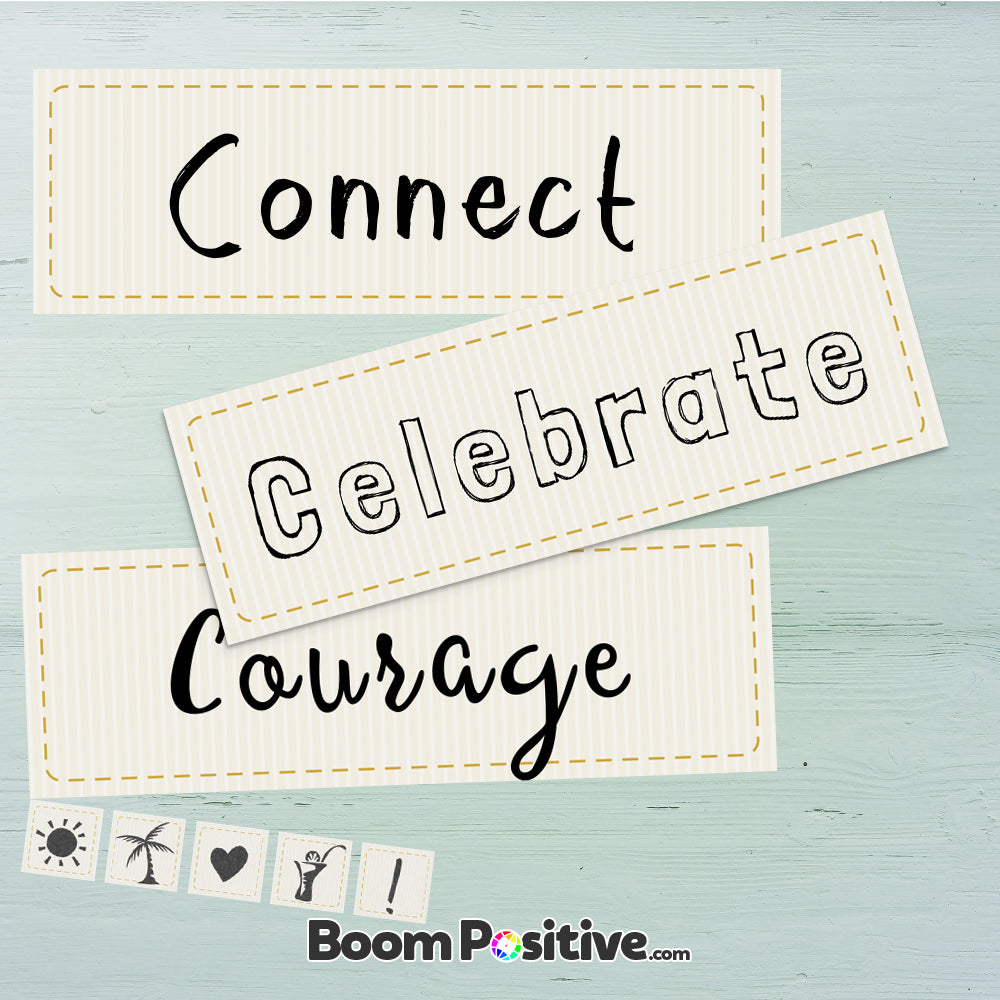 Printable Positive Words with C | 36 Words + 4 Doodles – Boom Positive