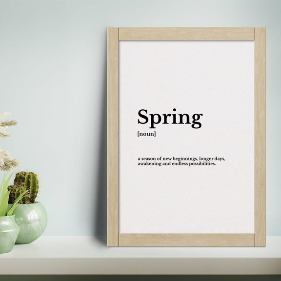 Printable spring definition | digital wall art – Boom Positive